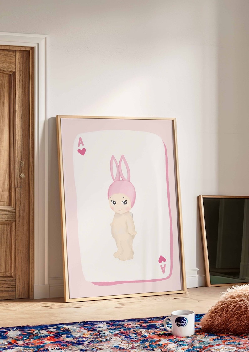Printable Sonny Angel Poster Art Pink DIGITAL | Cherub Bunny Aesthetic ...