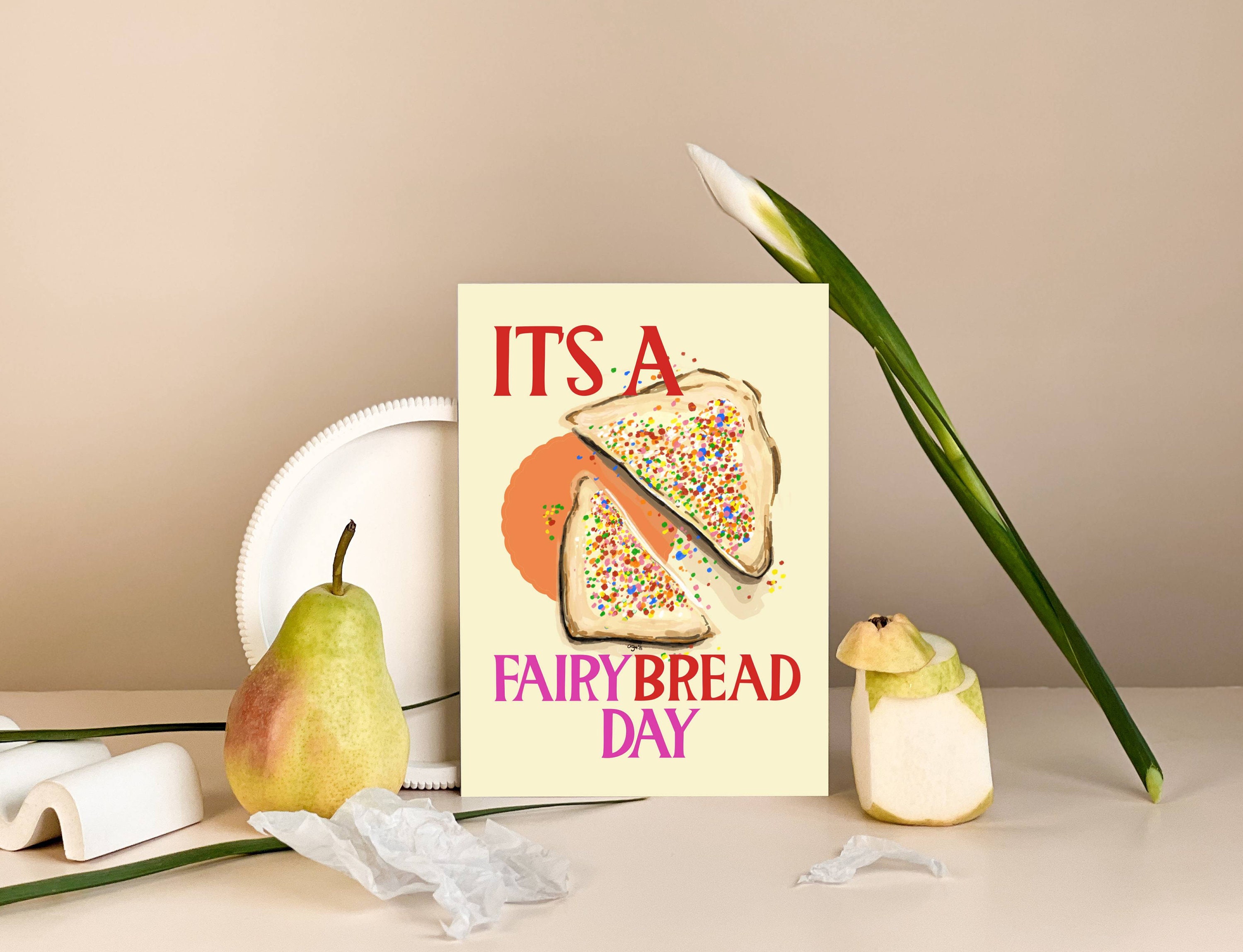 Fairy Bread Day Picture Prints Printable Art Fun Rainbow Kids Funny ...