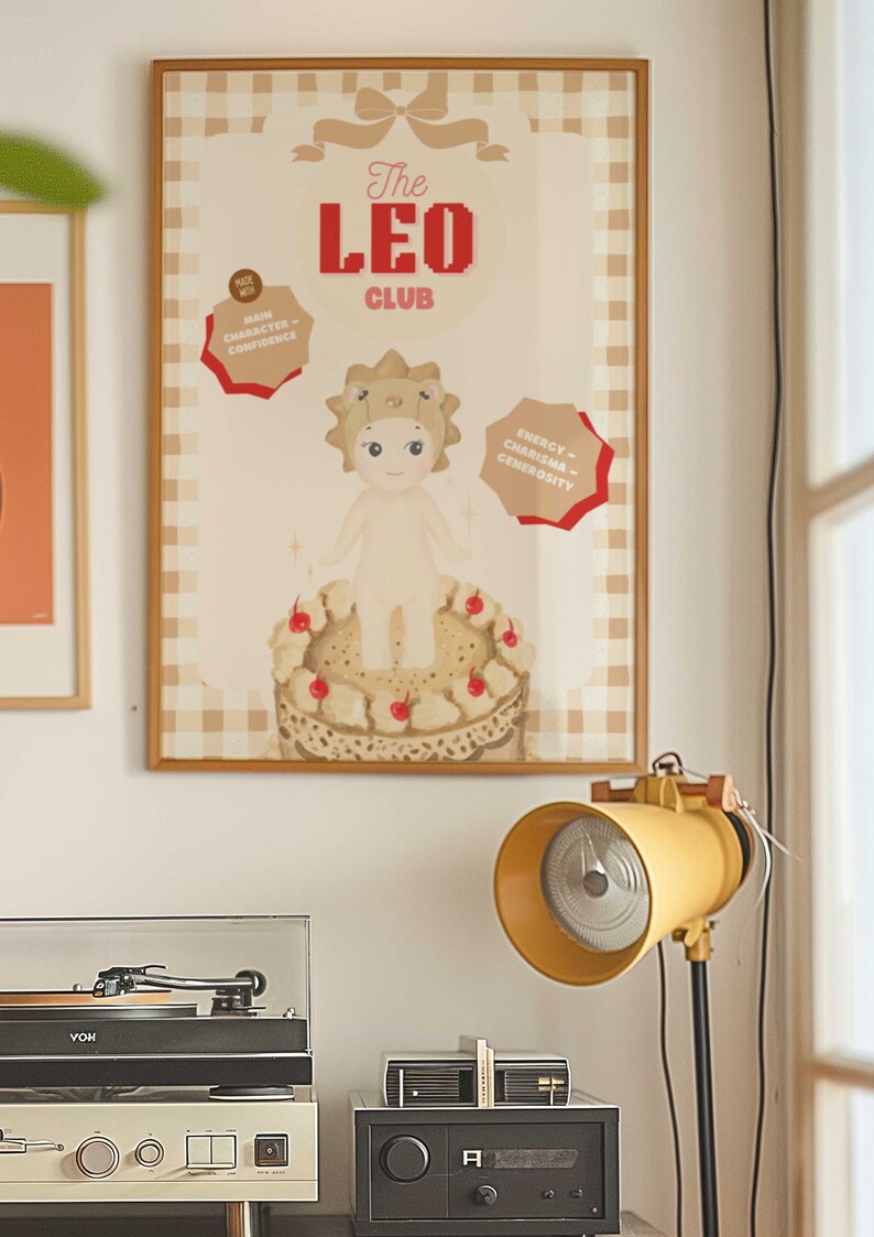 Printable Sonny Angel Poster Leo Lion Stasign DIGITAL | Personalised ...