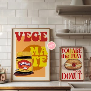 Vege MATE Vegemite Artwork Prints Australian Iconic Food Hand Drawn ...