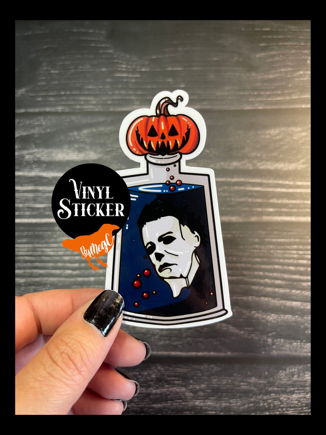 Blockbuster Horror Movie Potion Bottle Sticker Masked Killer - Etsy