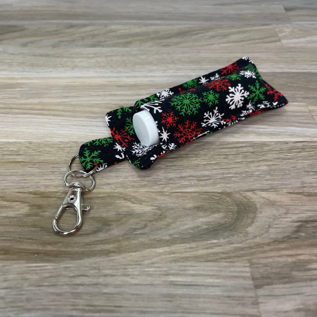 Lip Balm Holder Keychain W Lip Balm, Snowflakes, Cosmetic Lip Gloss ...