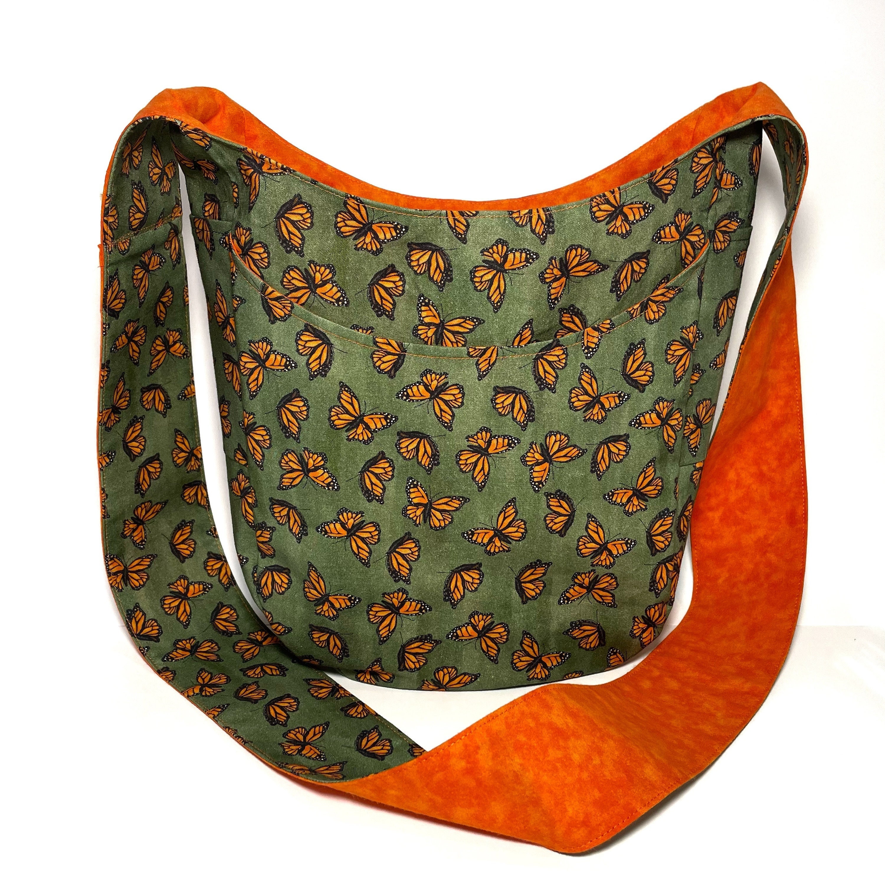 Crossbody Hobo Bag, Reversible or Magnetic Clasp, Boho Messenger Sling ...