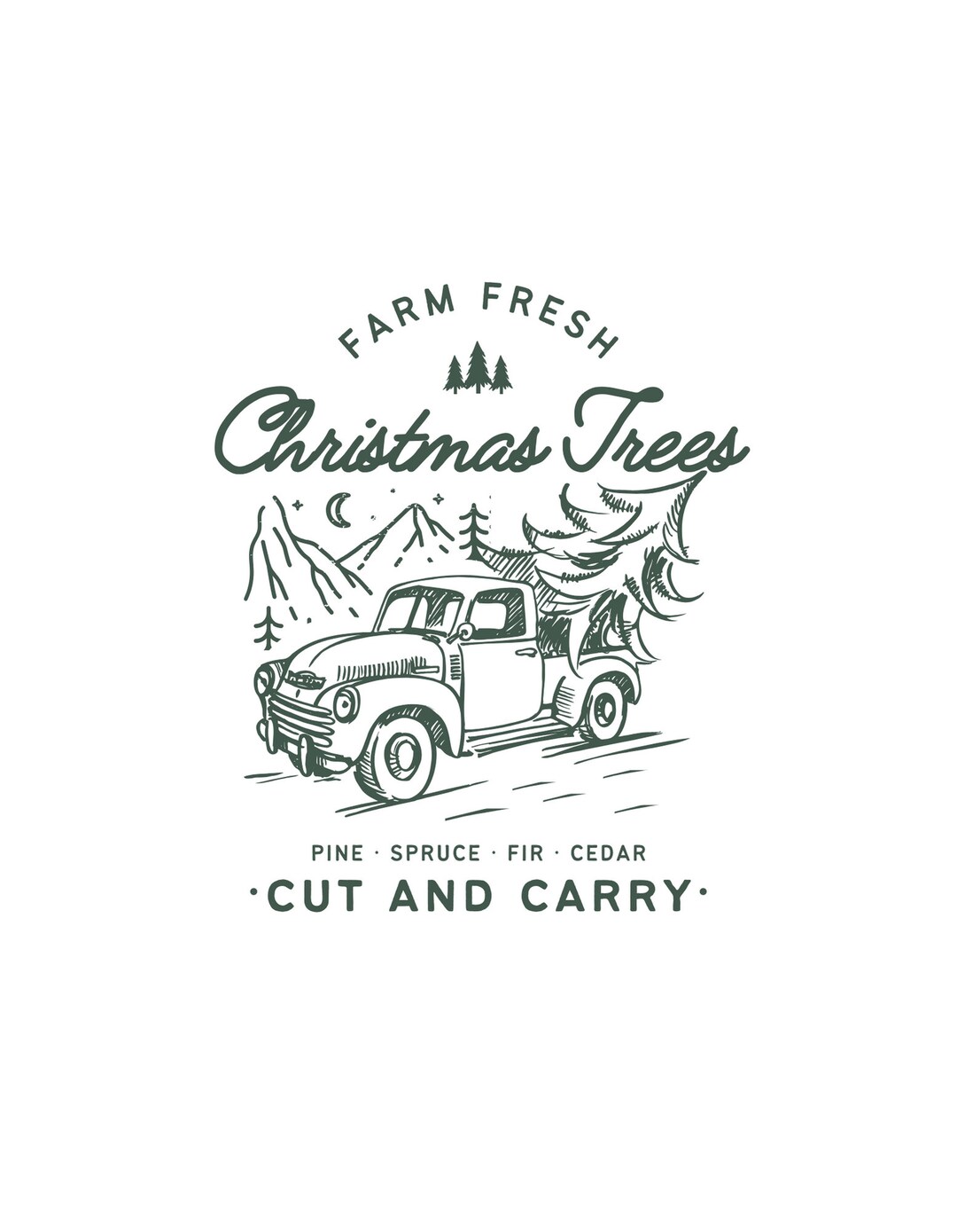 Christmas Tree Farm PNG and SVG File - Etsy