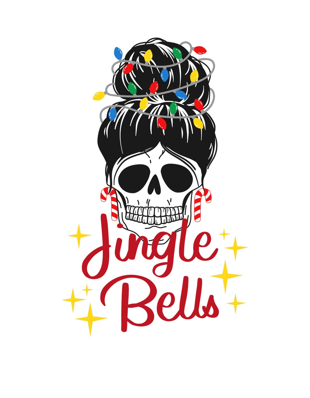 Skeleton Christmas Jingle Bells PNG File - Etsy