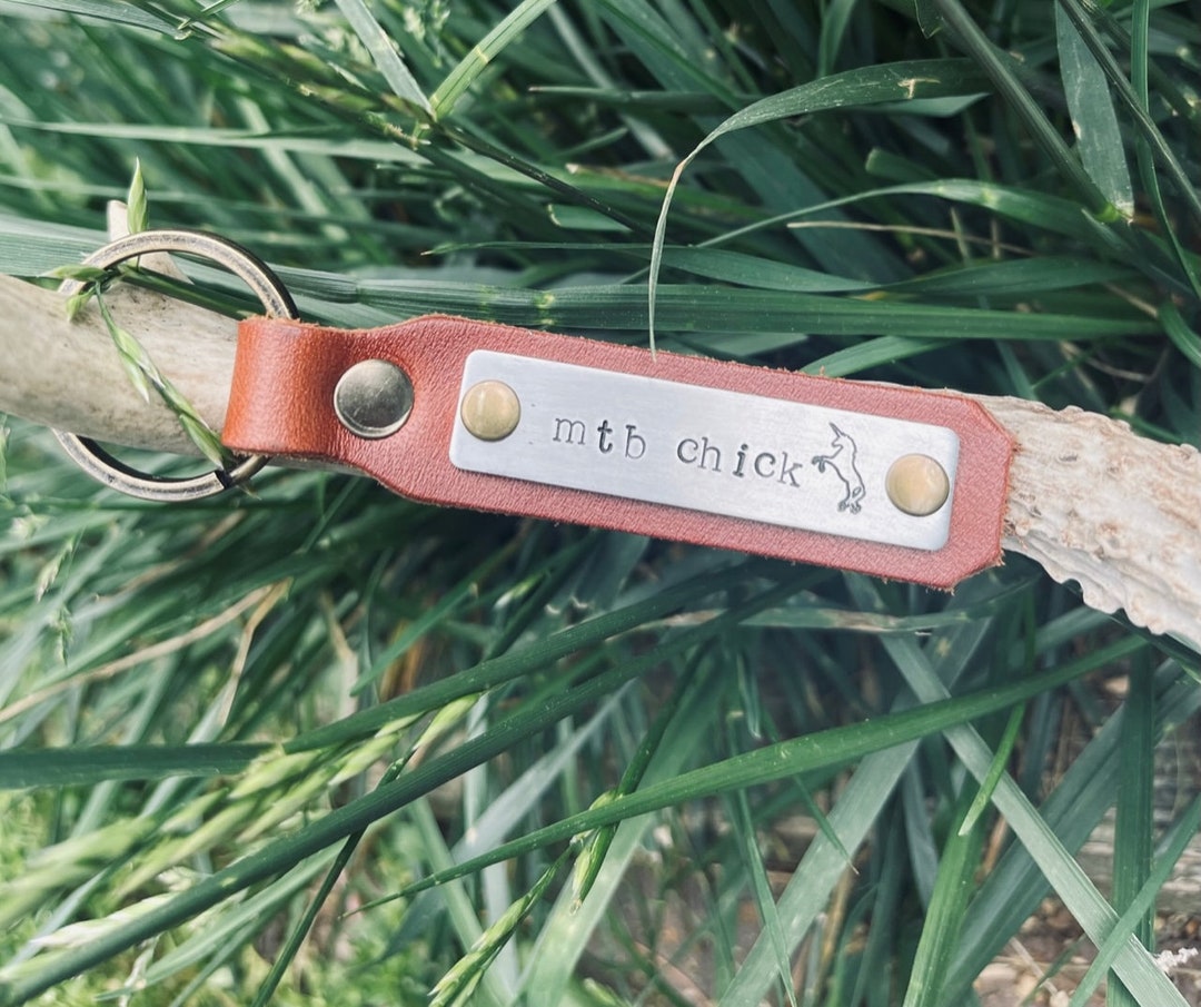 Handmade mtb Chick Unicorn Leather Keychain - Etsy