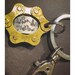 Mountain Bike Ride Keychain: Hand Stamped Forest Scene, Gold Chain Link ...