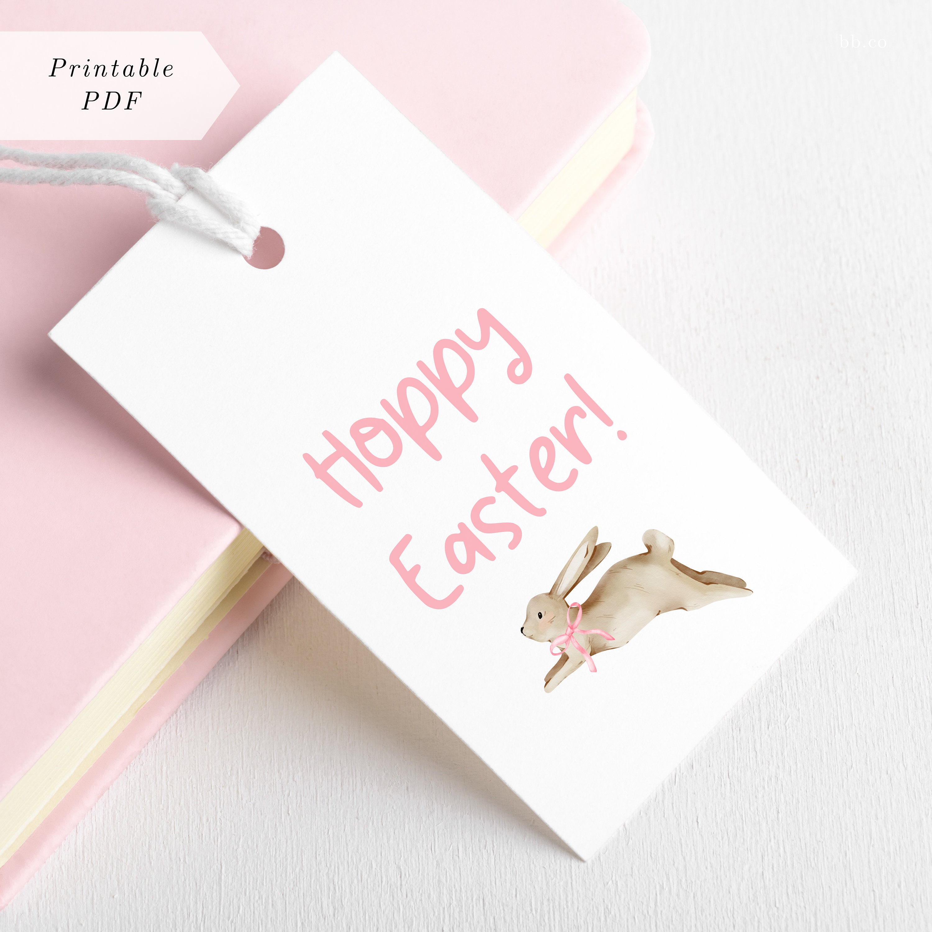Easter Gift Tag Printable PDF Instant Download, Bunny Tags, Spring ...
