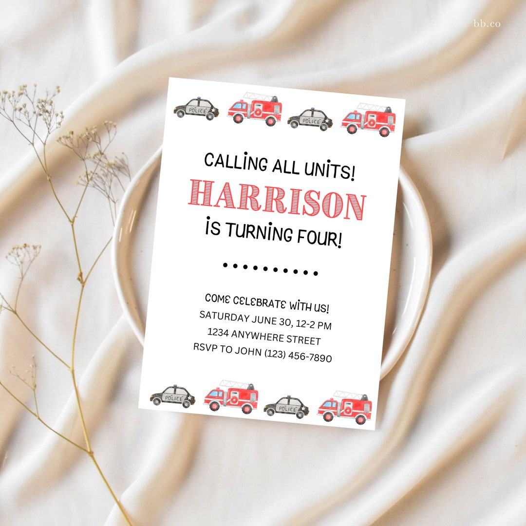 Calling All Units Kids Birthday Invitation Template, EDITABLE Canva ...