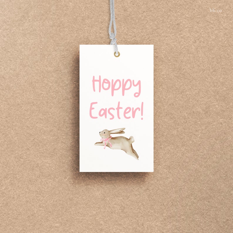 Easter Gift Tag Printable PDF Instant Download, Bunny Tags, Spring ...