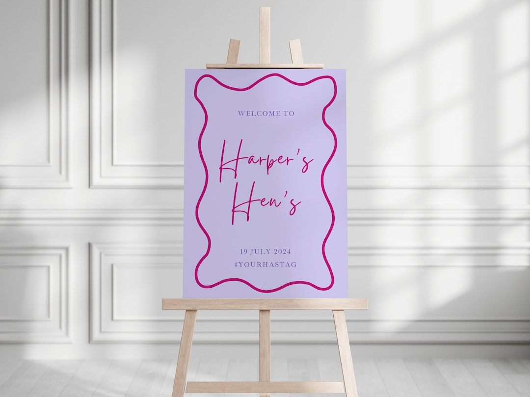 Welcome Sign, Event Signage, Hen's Party, Bachelorette Weekend, Bridal ...