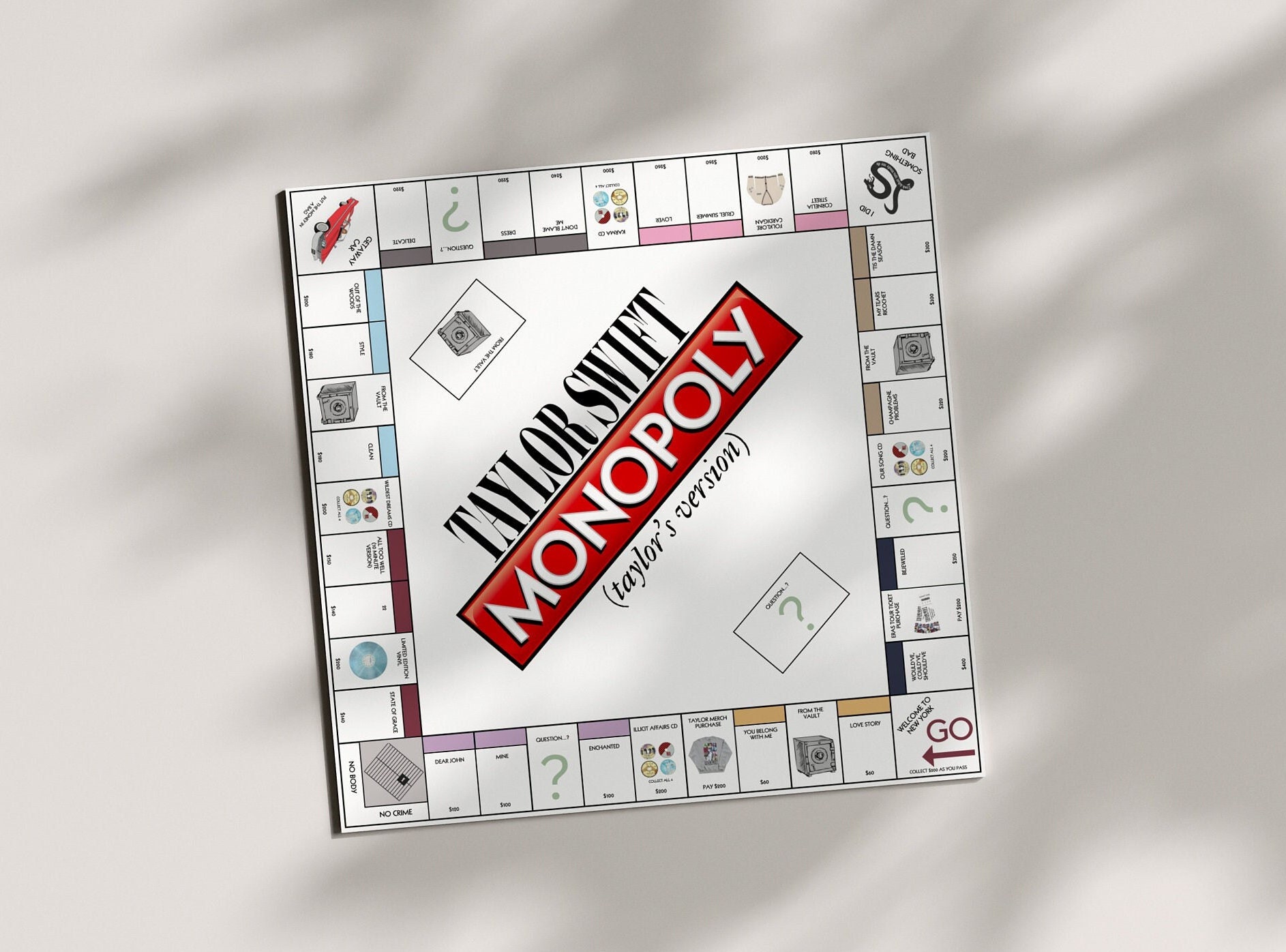 Taylor Swift Monopoly, Digital Download, Printable, Gift Idea, Swiftie ...