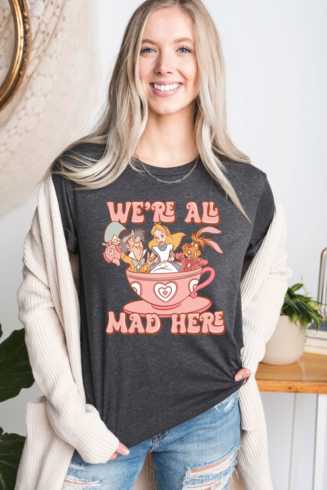 We're All Mad Here Shirt, Alice in Wonderland Shirt, Mad Hatter ...