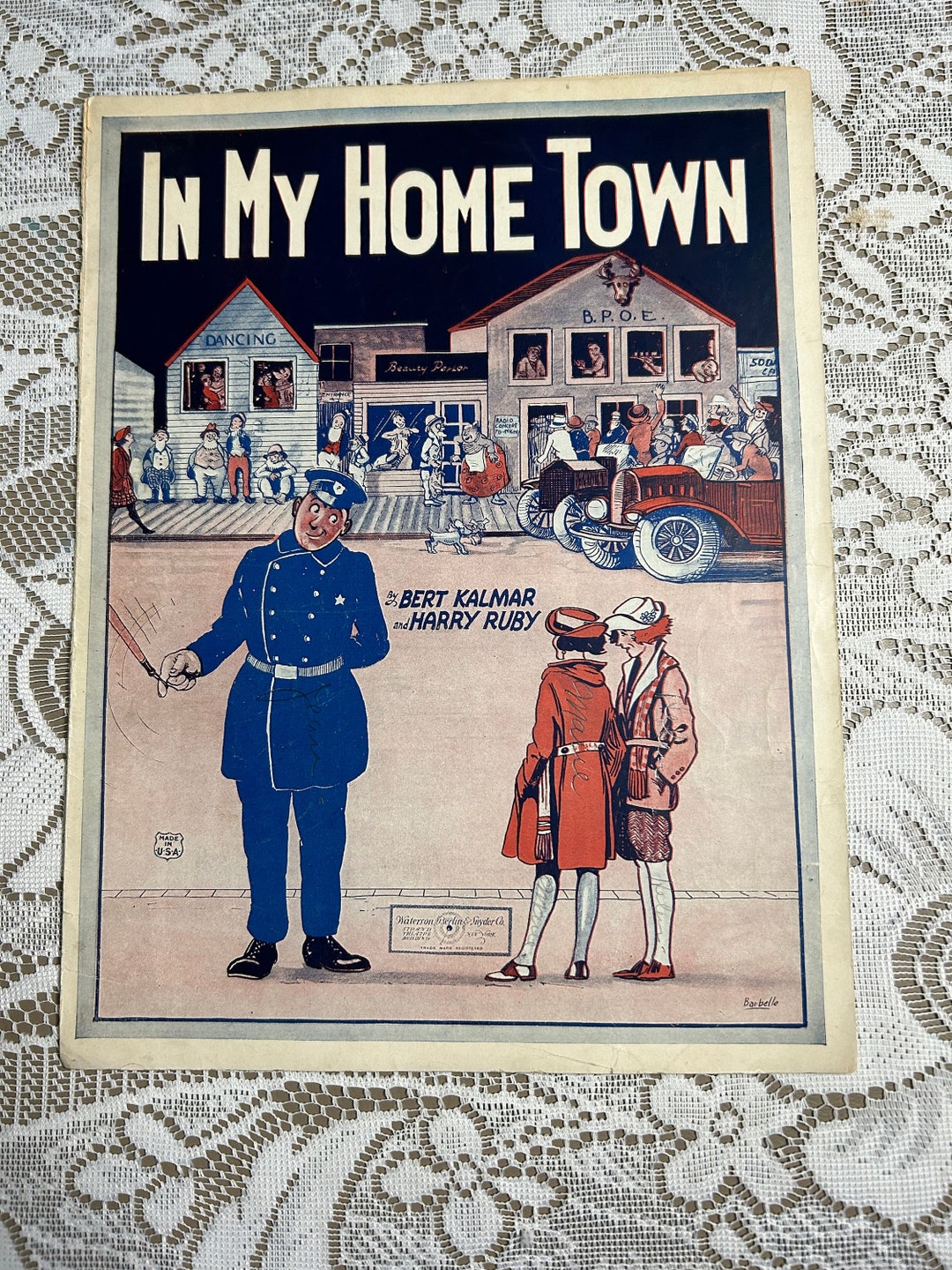 Vintage Sheet Music 1922 in My Hometown Bert Kalmar Harry Ruby - Etsy