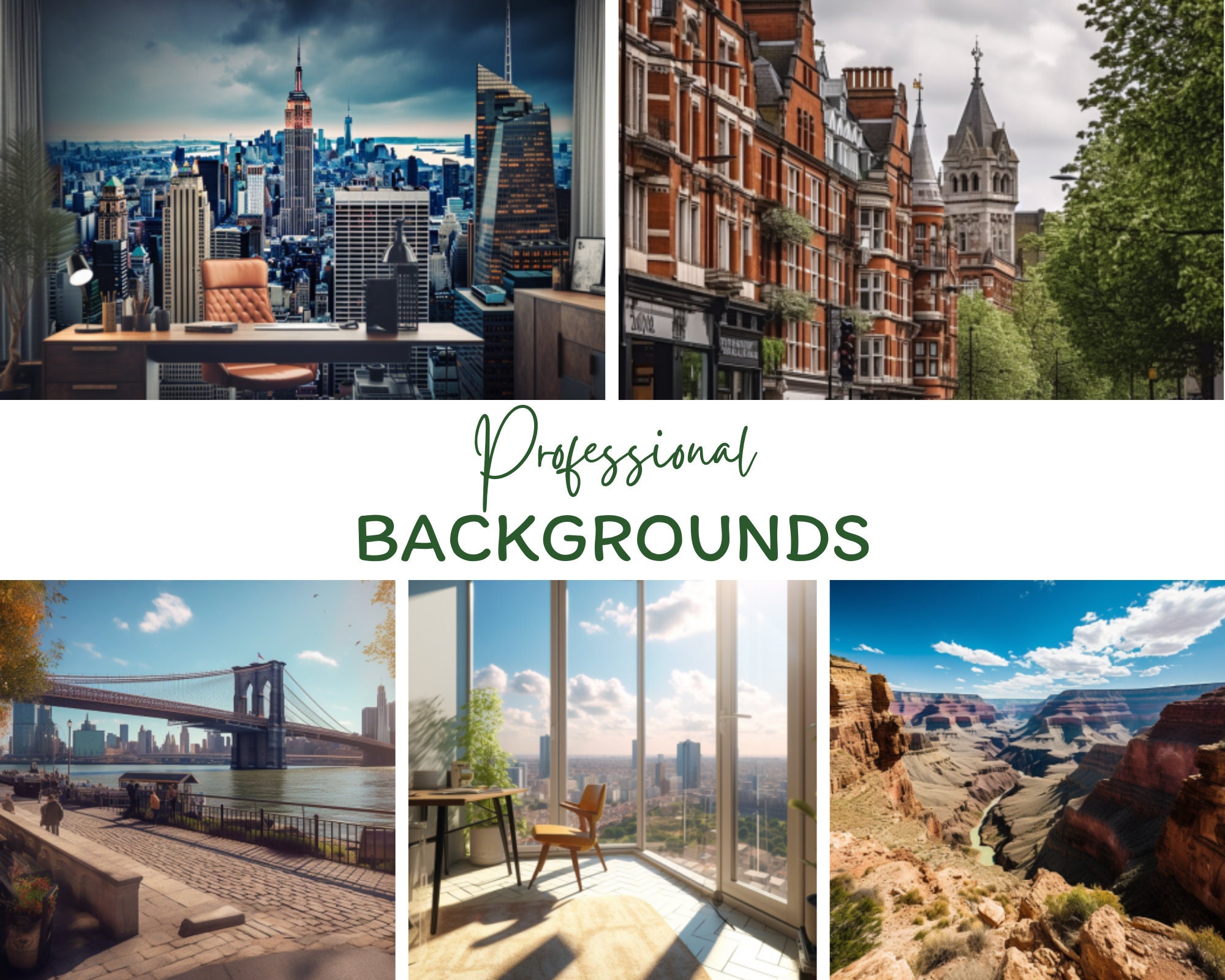 Modern Office Sunset Zoom Virtual Backgrounds Backdrop Office ...