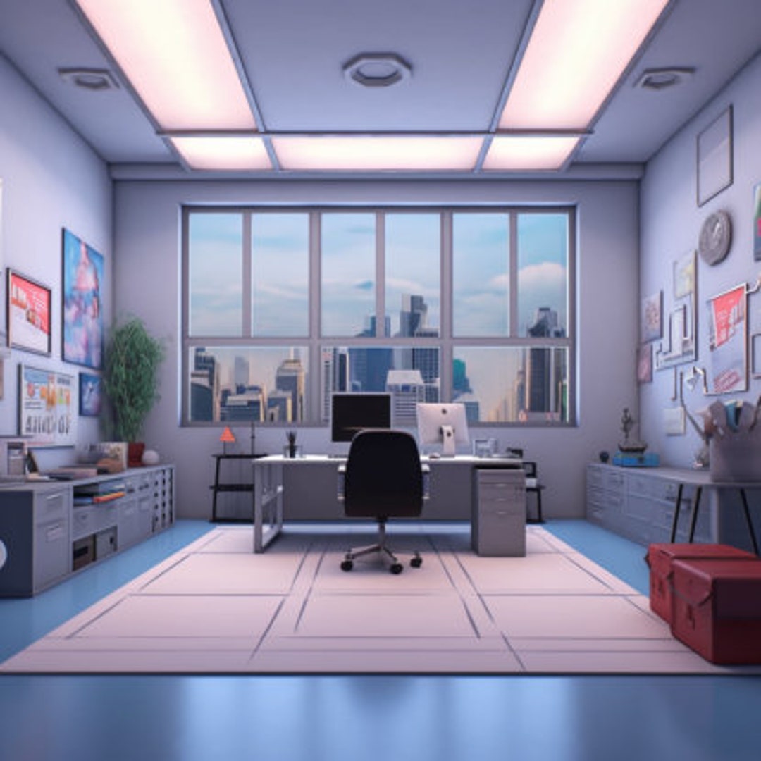 Modern Office Zoom Virtual Backgrounds Backdrop Office Background ...