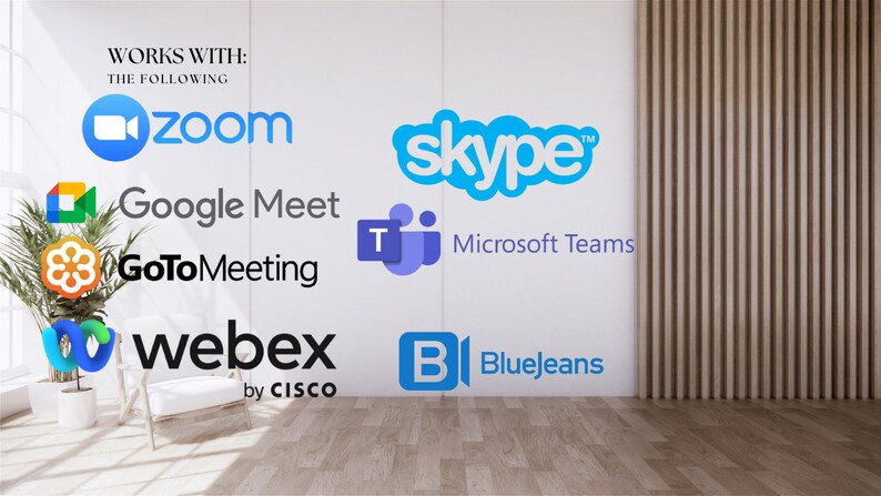 Modern Office Zoom Virtual Backgrounds Backdrop Office Background ...