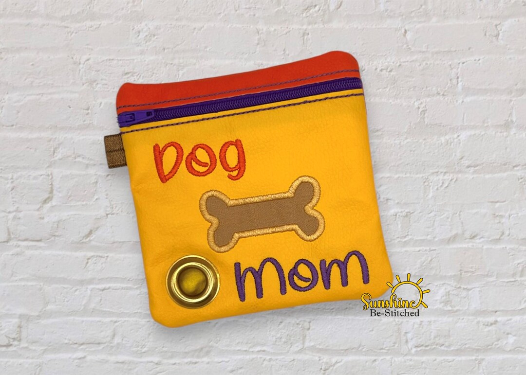 ITH Bone Poo Bag - in the Hoop Embroidery Design Dog Mom With Applique ...