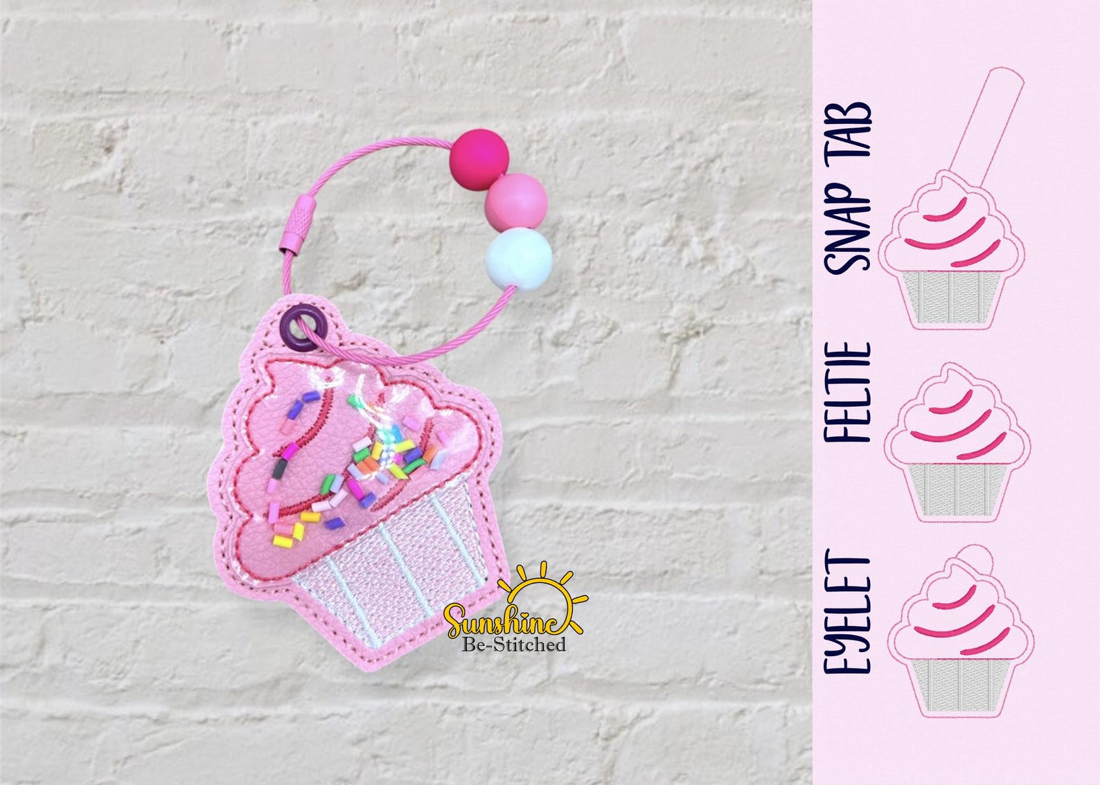 Cupcake Shaker Embroidery Design - in the Hoop ITH 3D Shaker, Feltie ...