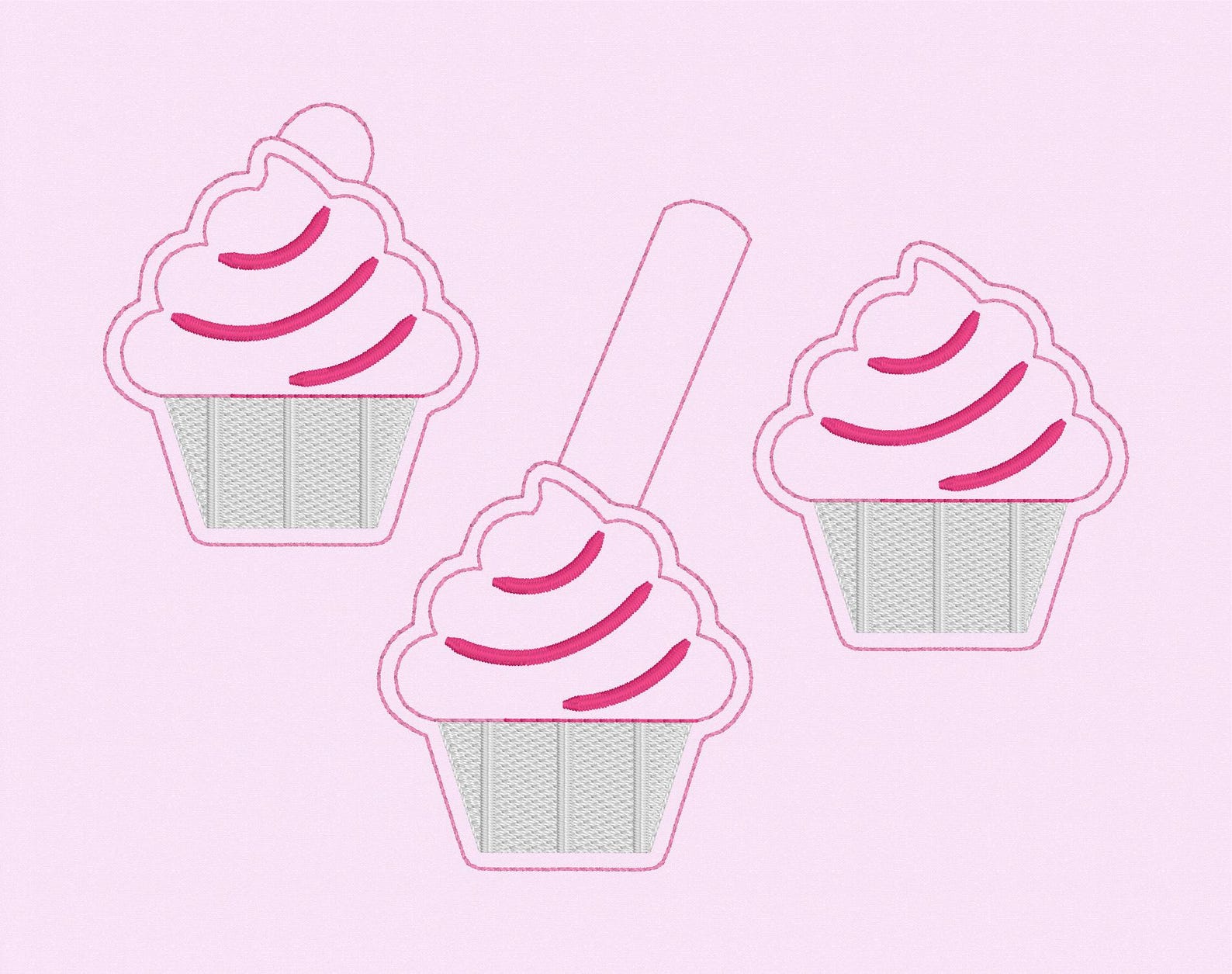 Cupcake Shaker Embroidery Design - in the Hoop ITH 3D Shaker, Feltie ...