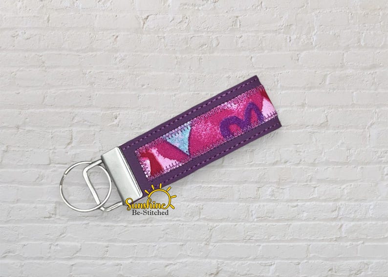 ITH Applique Zig Zag Key Fob in the Hoop Embroidery Applique Design ...