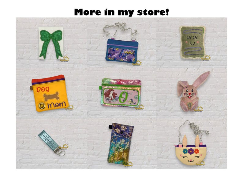 ITH Applique Zig Zag Key Fob in the Hoop Embroidery Applique Design ...