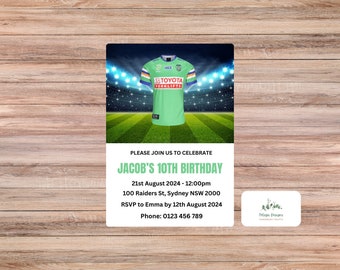 Parramatta Eels Party Invite NRL Party Theme Rugby League NRL Birthday ...