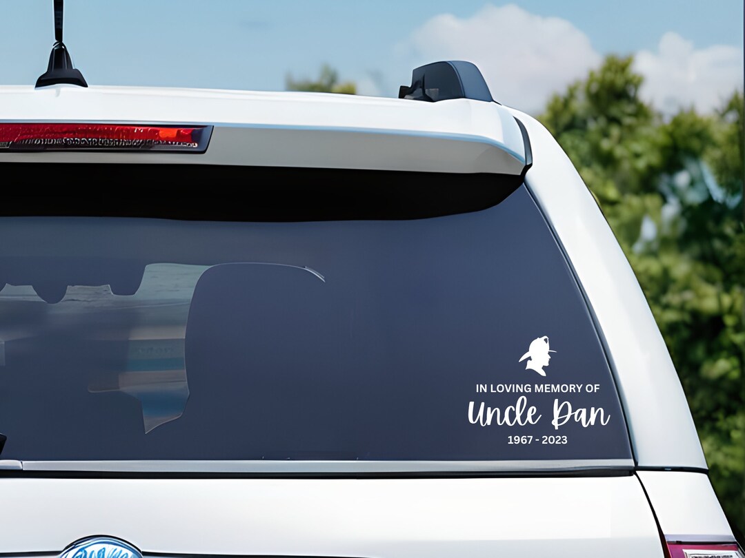 Custom Memorial Car Decal: in Loving Memory Sticker - Etsy Australia