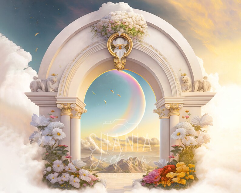 Rainbow Arch Digital Backdrop / Maternity Digital Backdrop / Rainbow ...