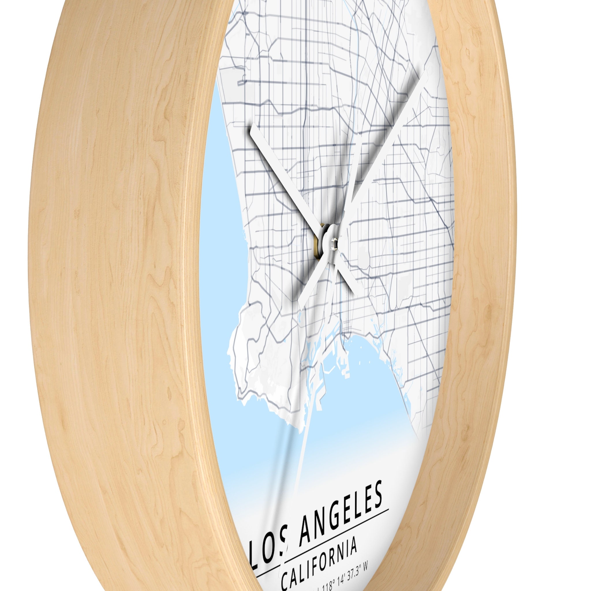 Los Angeles Map Wall Clock, Los Angeles CA Clock, Los Angeles Gift, Los ...