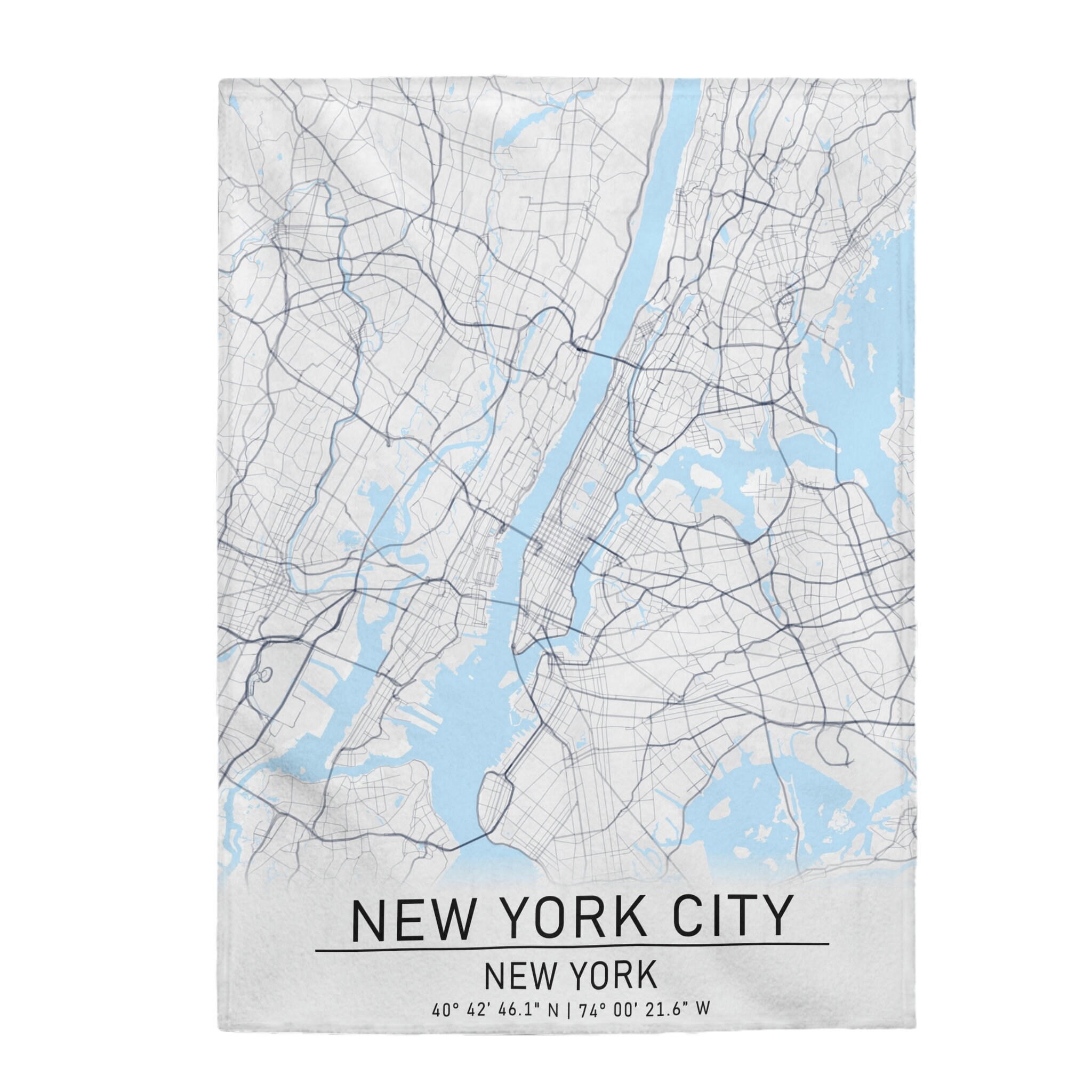 New York City Map Blanket, City Map Home Decor, New York City Map ...