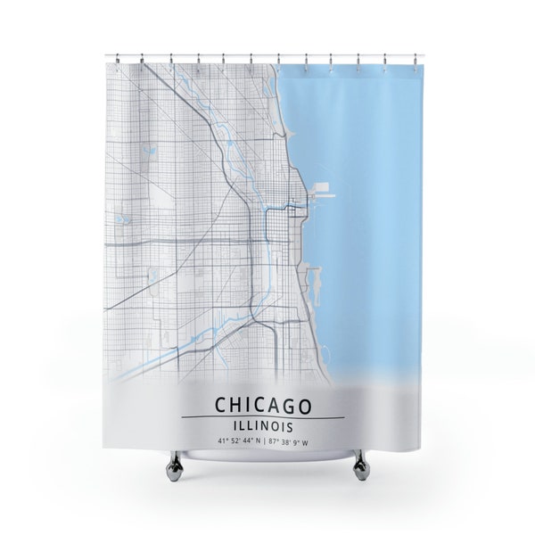 Map Shower Curtain - Etsy