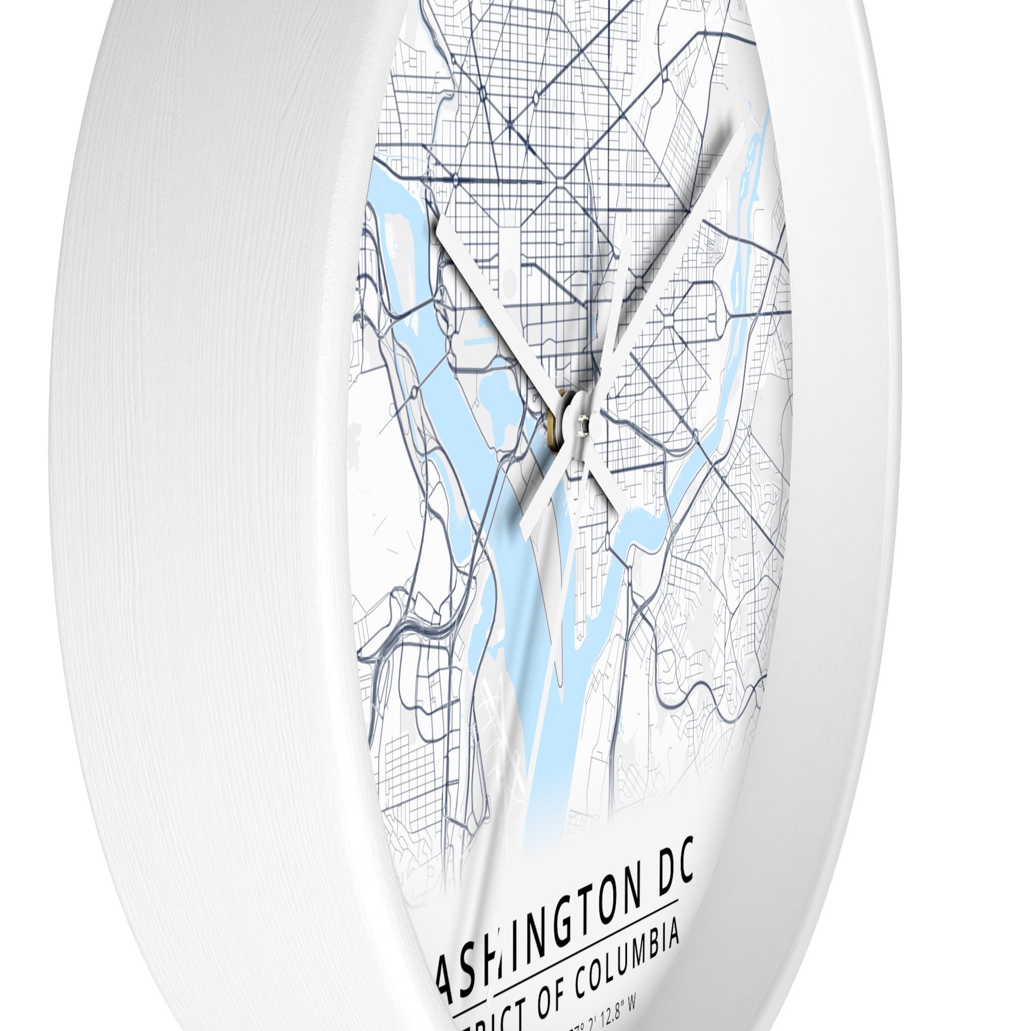 Washington DC Map Wall Clock Washington Clock Washington DC - Etsy