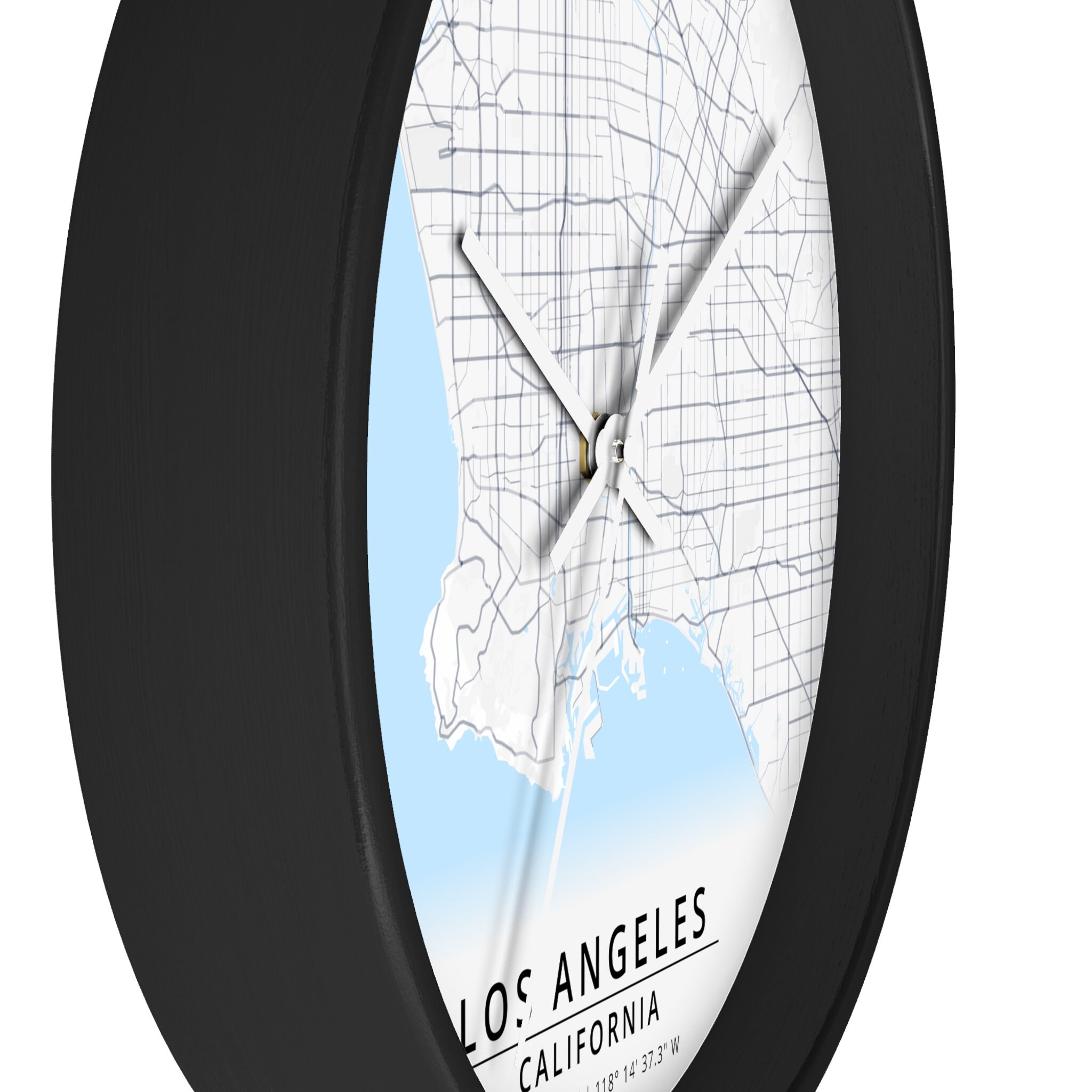 Los Angeles Map Wall Clock, Los Angeles CA Clock, Los Angeles Gift, Los ...