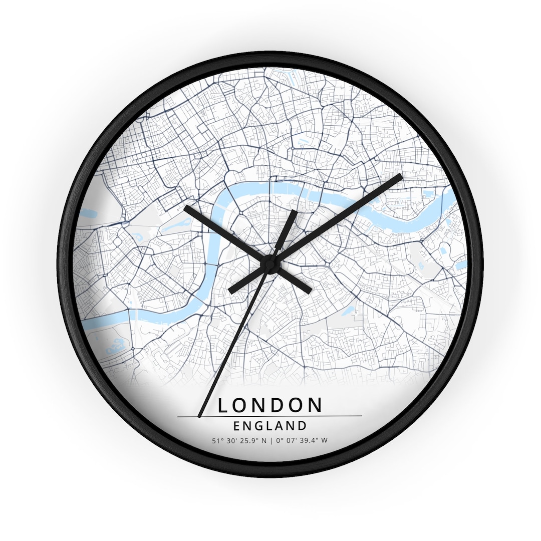 London Map Wall Clock, London England Clock, London Gift, London UK ...