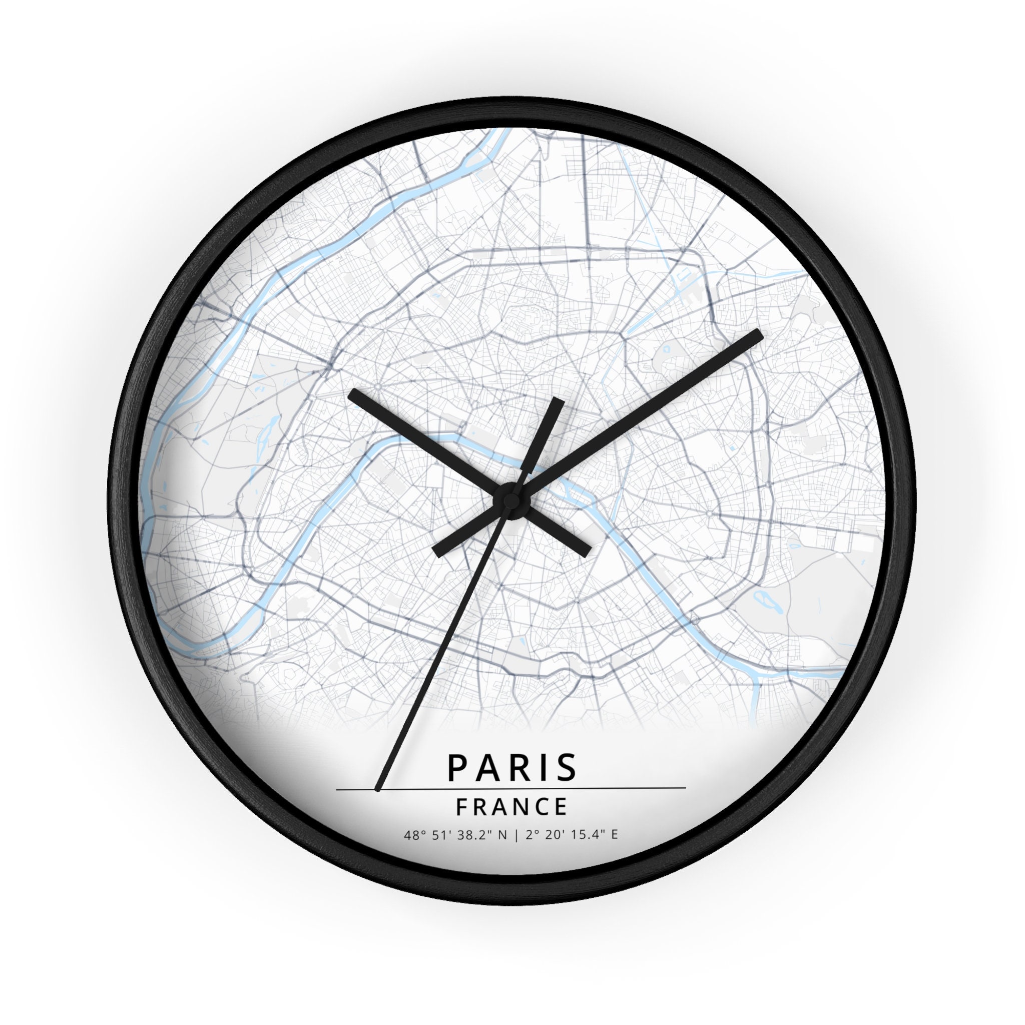 Paris Map Wall Clock, Paris France Clock, Paris Gift, Paris Clock Gift ...