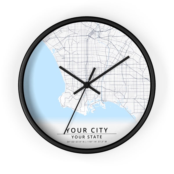 Map Wall Clock - Etsy
