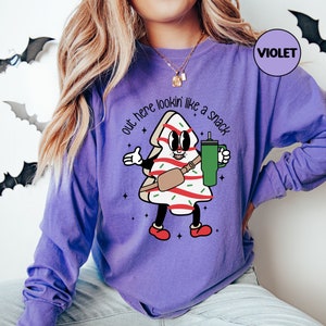 Boojee Out Here Lookin Like A Snack Long Sleeve Shirt, Christmas Tree ...