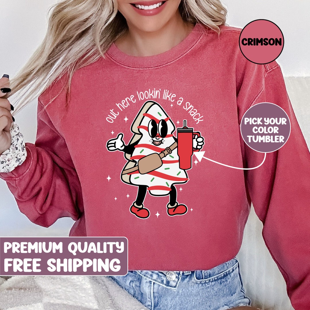 Out Here Looking Like a Snack Sweatshirt, Cute Christmas Sweatshirt ...