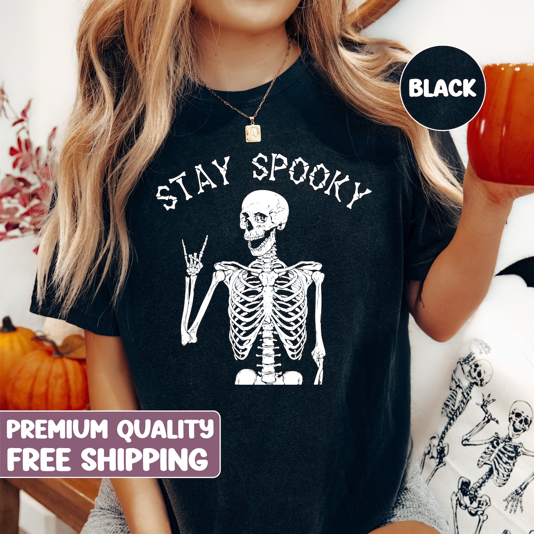 Halloween Stay Spooky Shirt, Funny Skeleton Shirt, Halloween Spooky ...