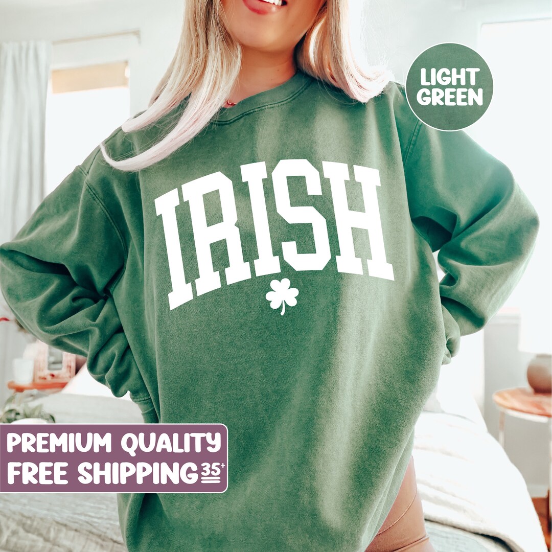 Irish Clover Sweater, Comfort Colors, St Patricks Day Tshirt, St ...