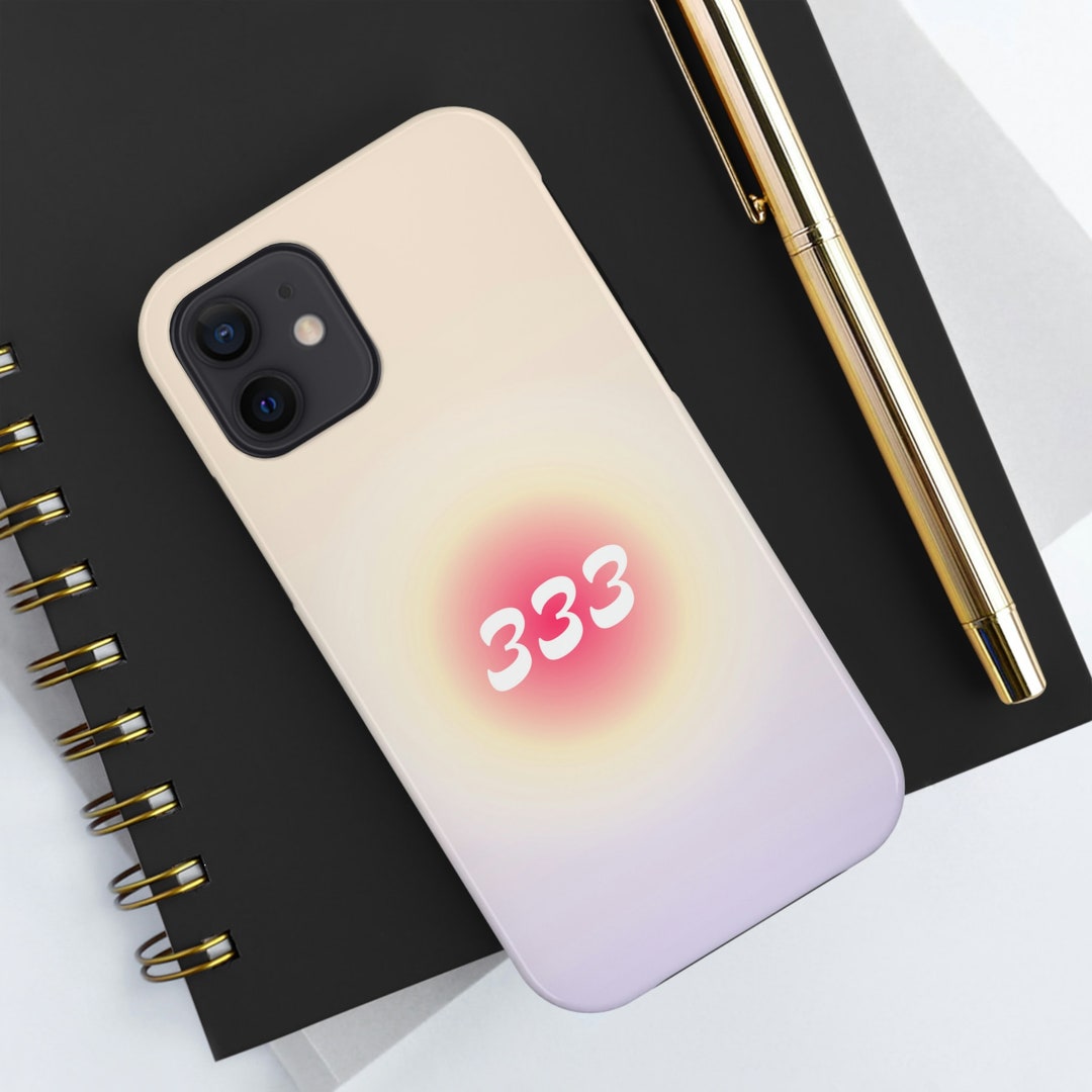 Angel Number 333 Charm Aesthetic Pastel Glossy Tough Iphone - Etsy