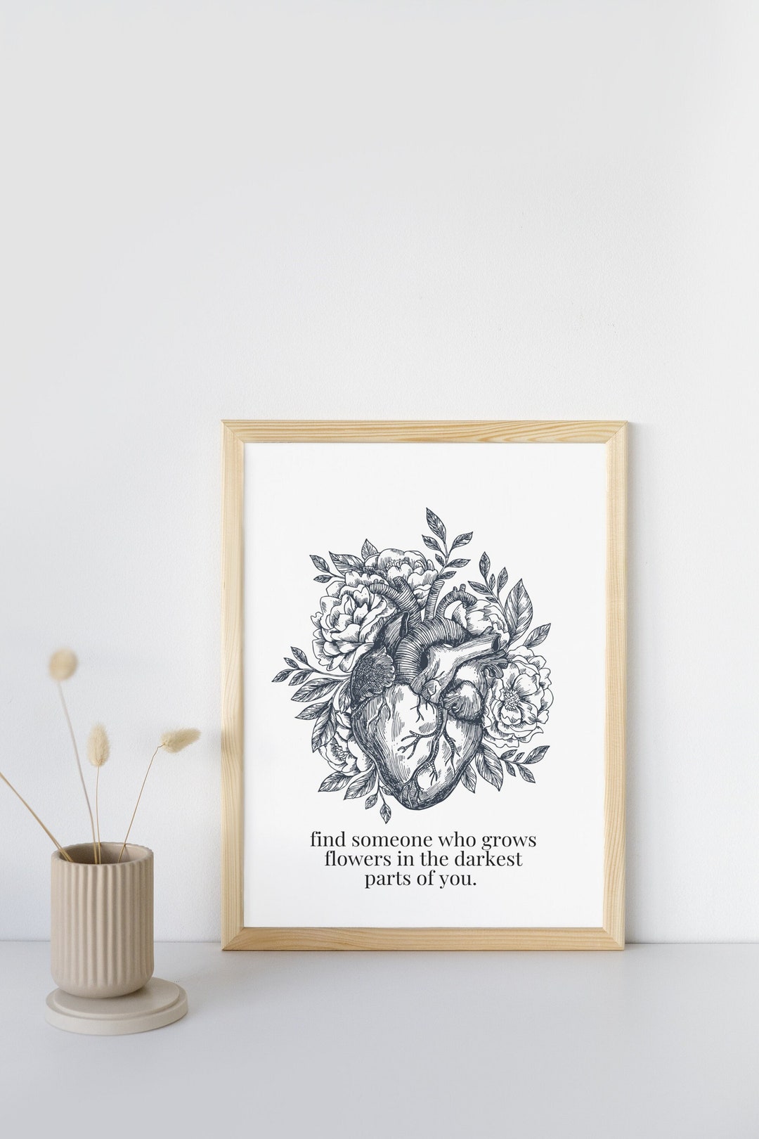 Zach Bryan Flowers Digital Print Flowers & Heart Poster, Wall Art, Home ...