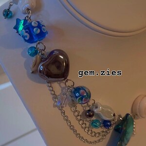 Treasure From the Ocean Cluttercore Necklace Handmade Beaded Necklace ...