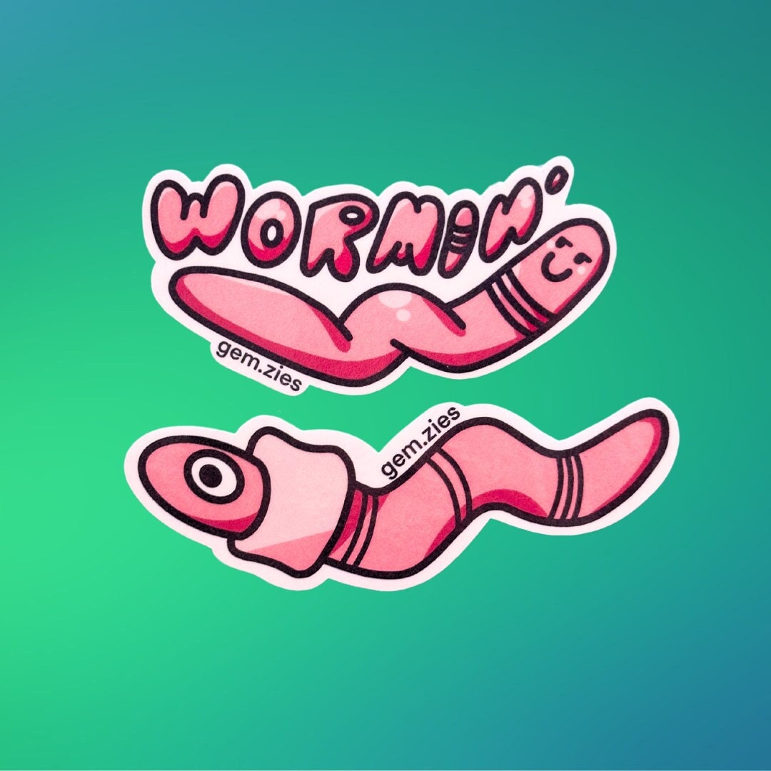 Wormies Sticker Set | Worm Stickers | Glossy Sticker - Etsy