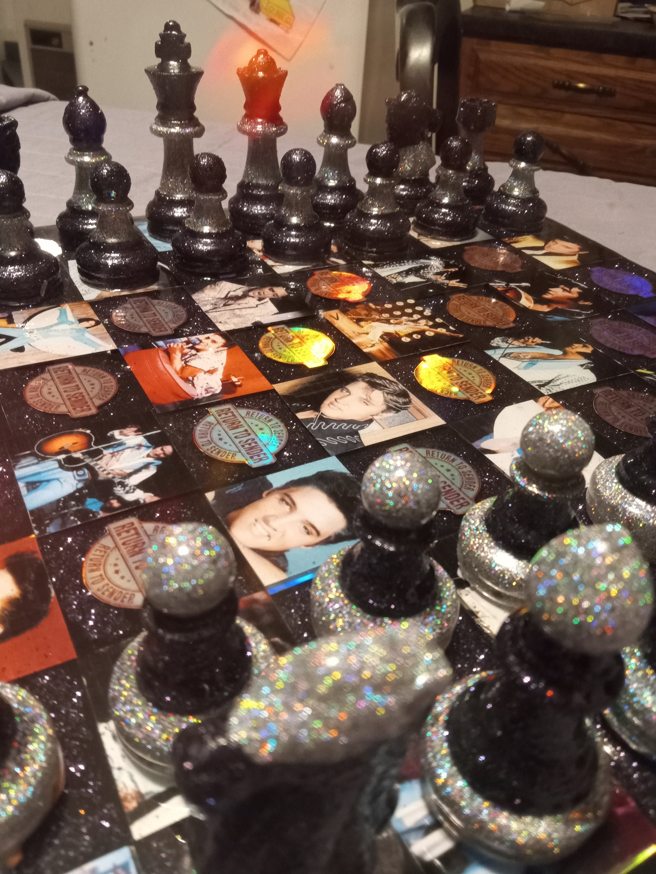 RARE Elvis Full Size Chess Set! - Etsy
