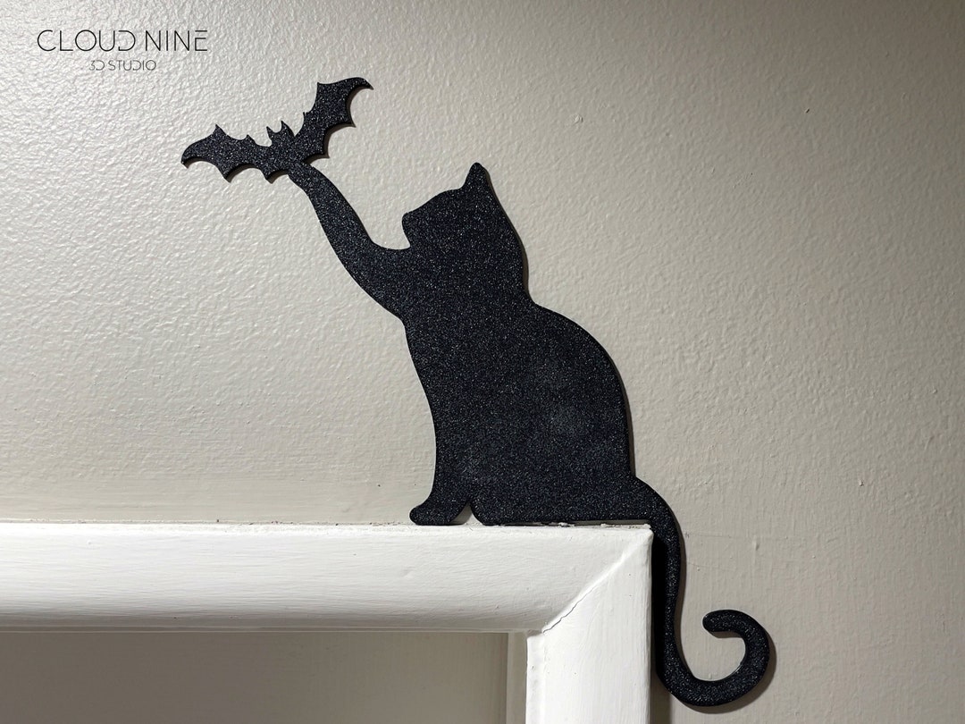 Cat Door Topper, Halloween Cat Door Corner Decor, Spooky Halloween ...