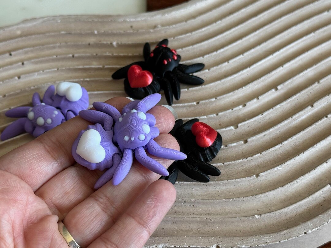 Articulated Spider, Heart Spider, Valentine's Day Party Favors, Love ...