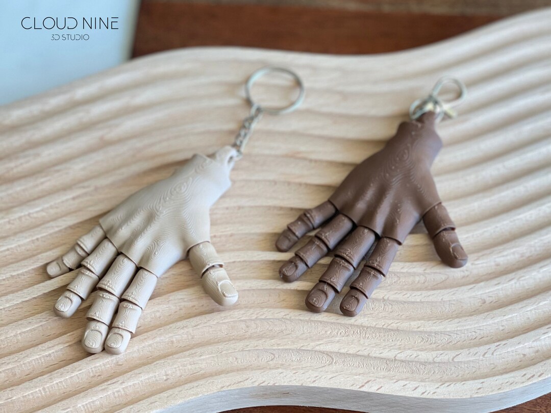 Flexi Hand Keychain, Fun Fidget Keychain, Keychain Gift, Articulated ...