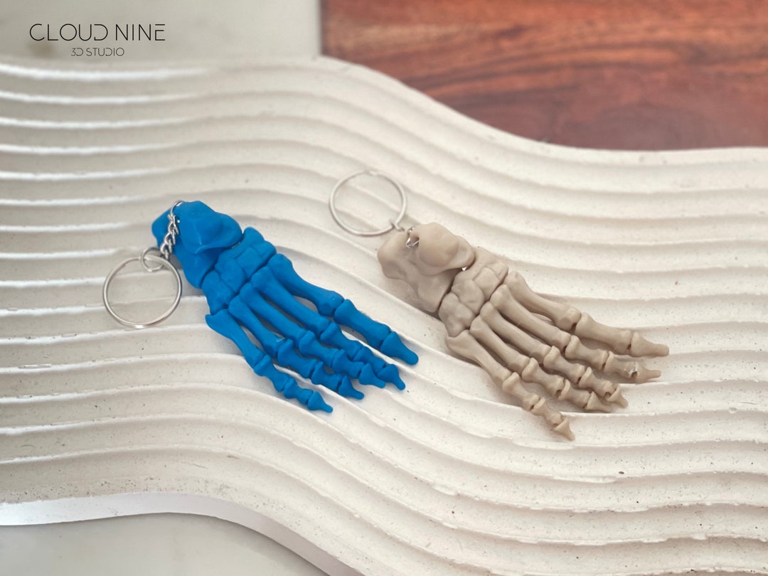 Flexi Skeleton Feet Keychain, Skeleton Keychain, Halloween Gifts ...